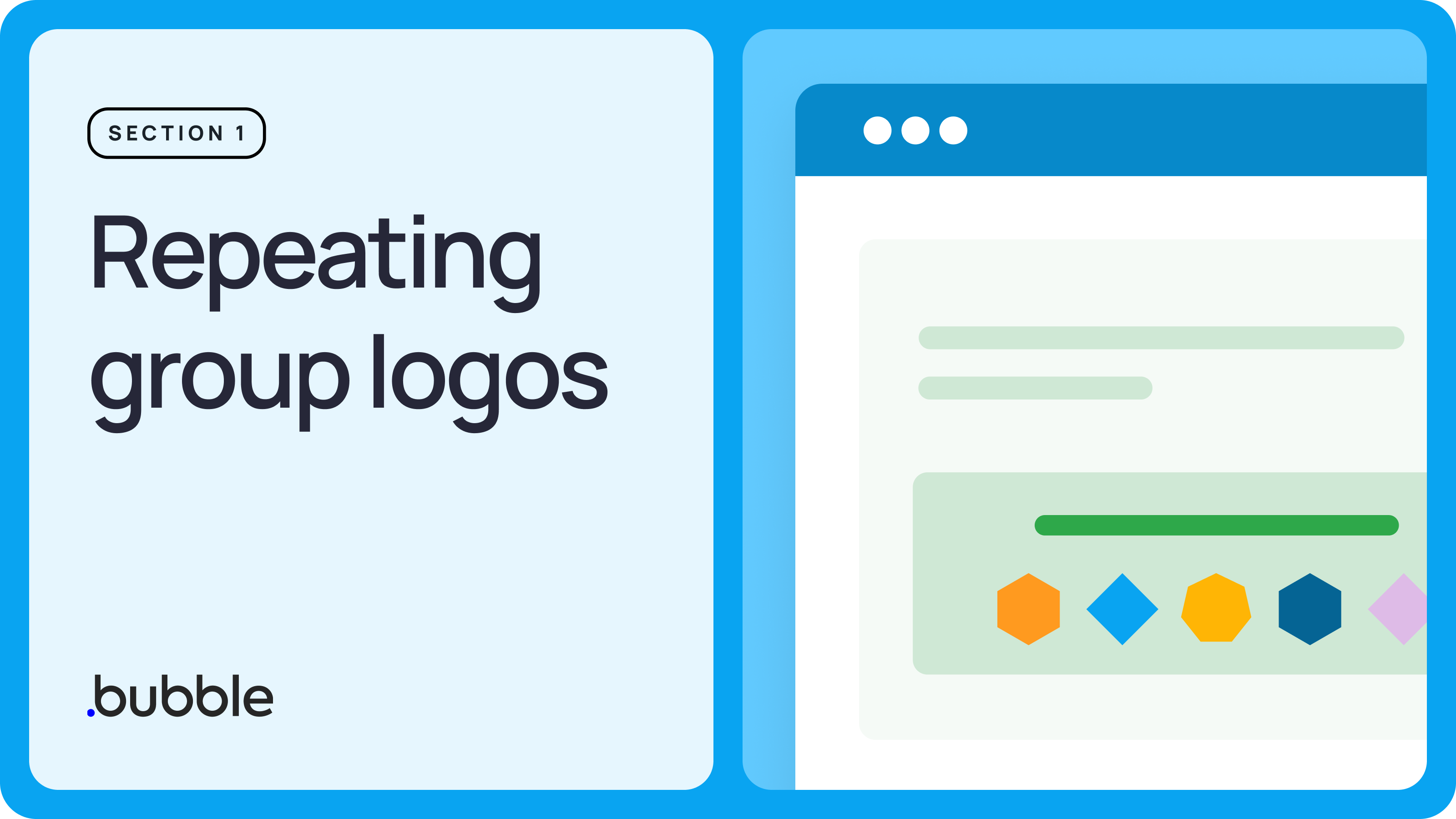 Repeating group logos | Bubble